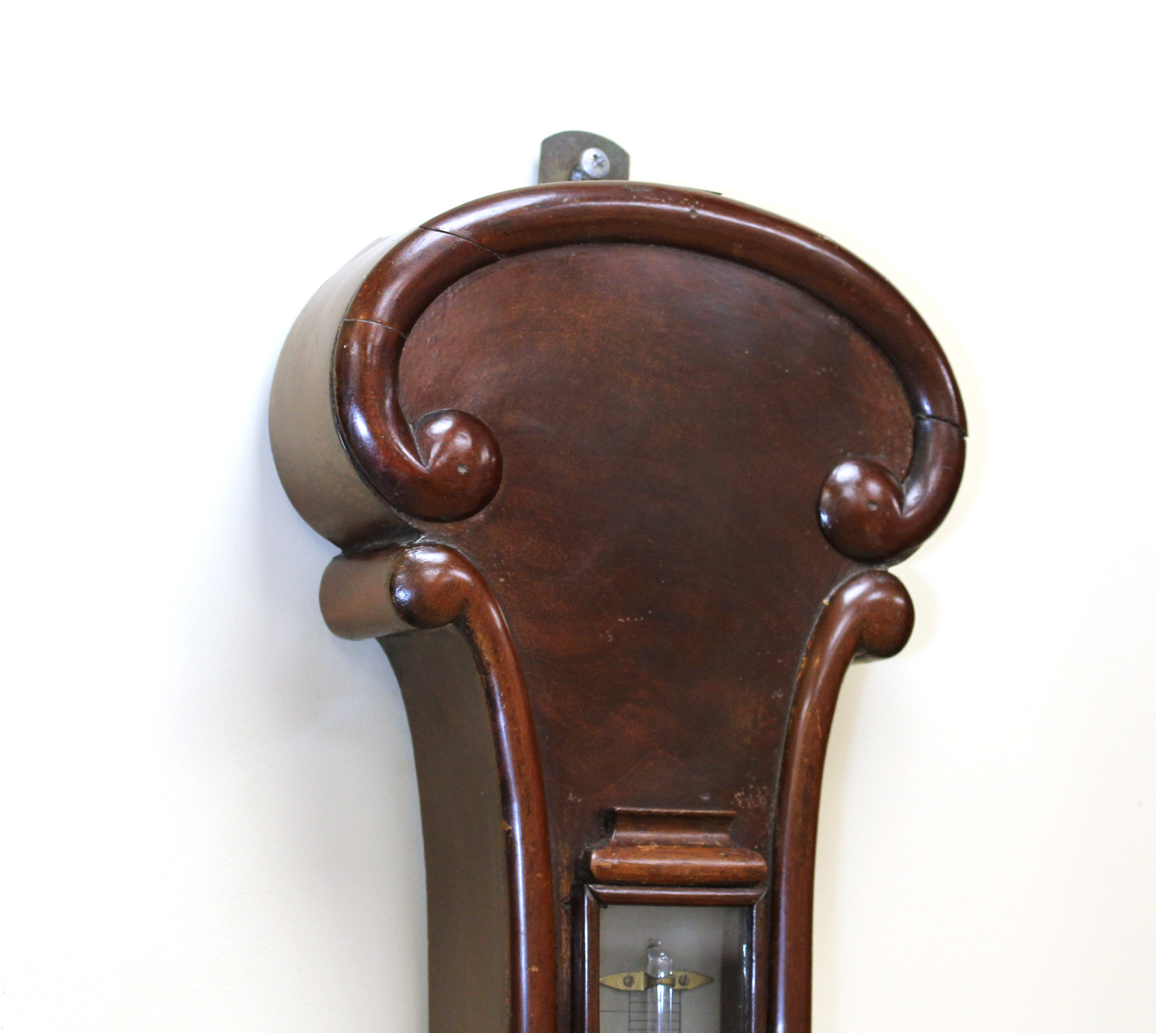 Mahogany Barometer with a Translucent Glass Face - Carlton Clocks