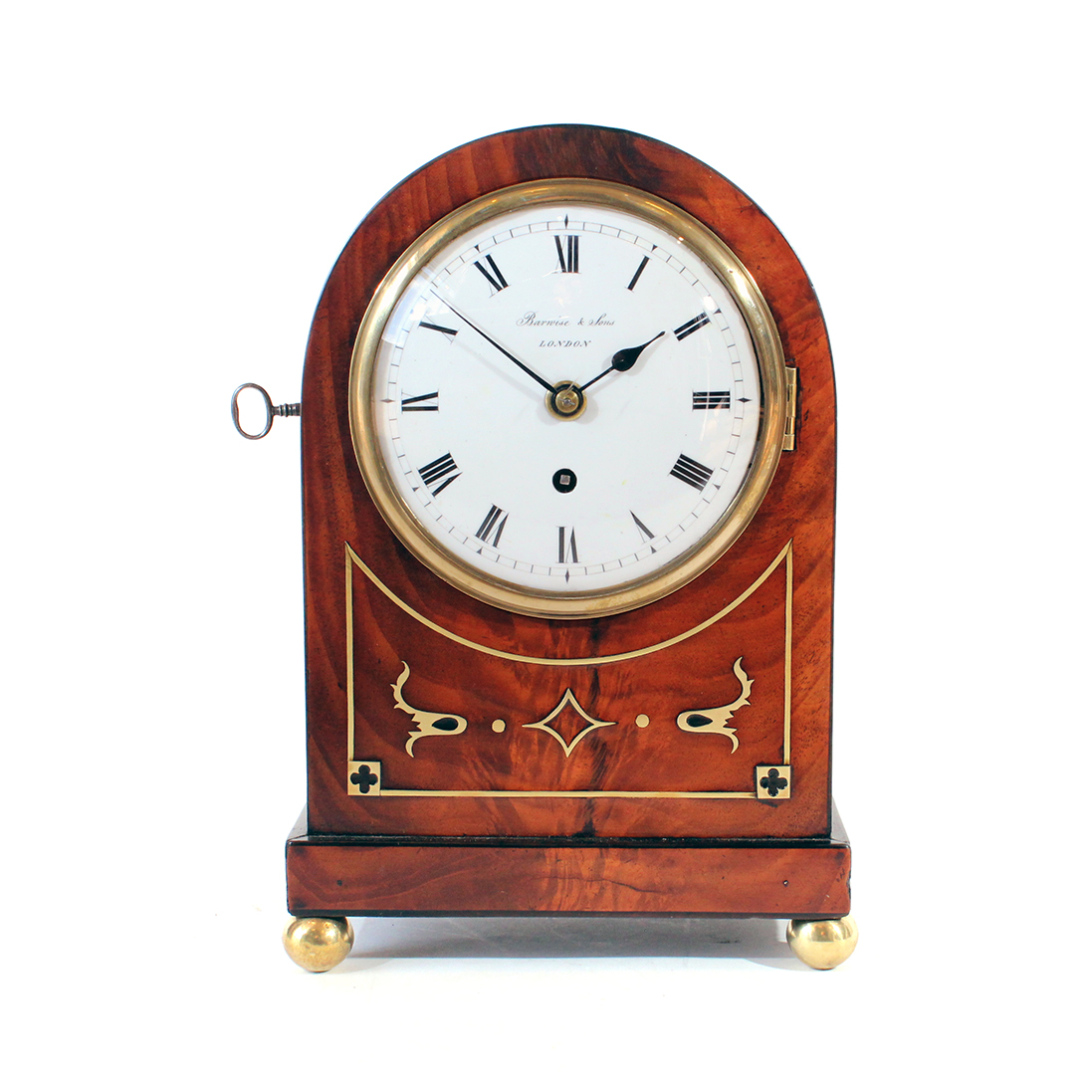 Timepiece Mahogany Mantel Clock by Barwise & Sons - Carlton Clocks