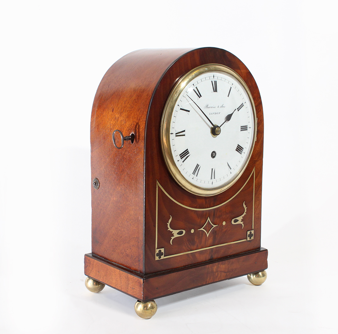 Timepiece Mahogany Mantel Clock by Barwise & Sons - Carlton Clocks