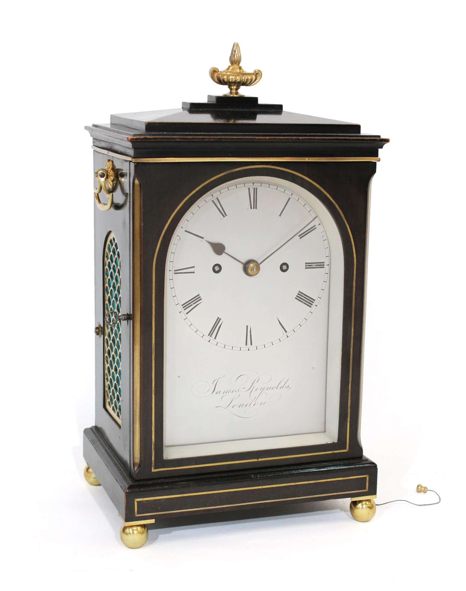 Fusee striking ebonised bracket clock, James Reynolds, London - Carlton ...