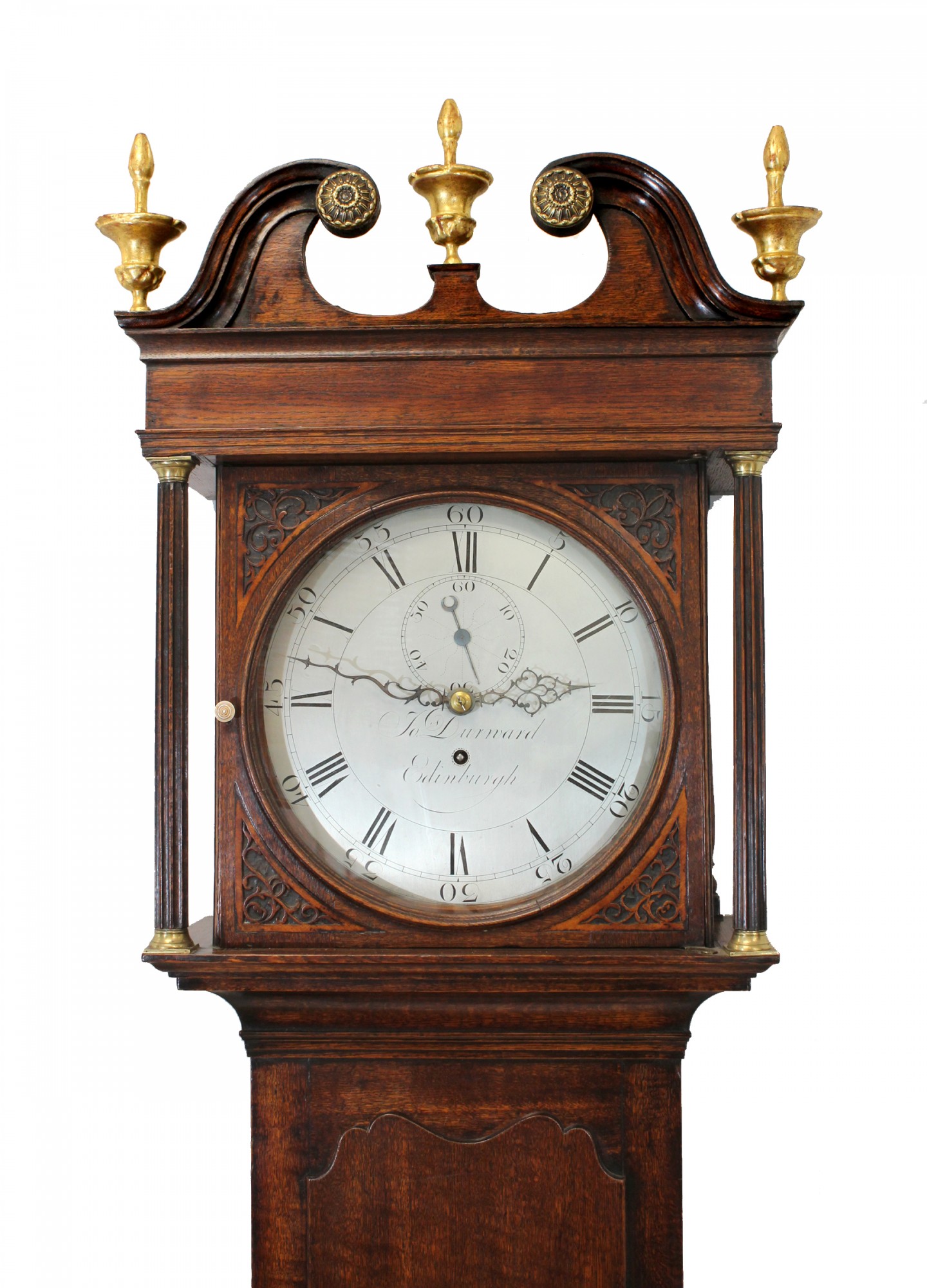 Scottish Longcase Timepiece, Round silvered Dial - Carlton Clocks