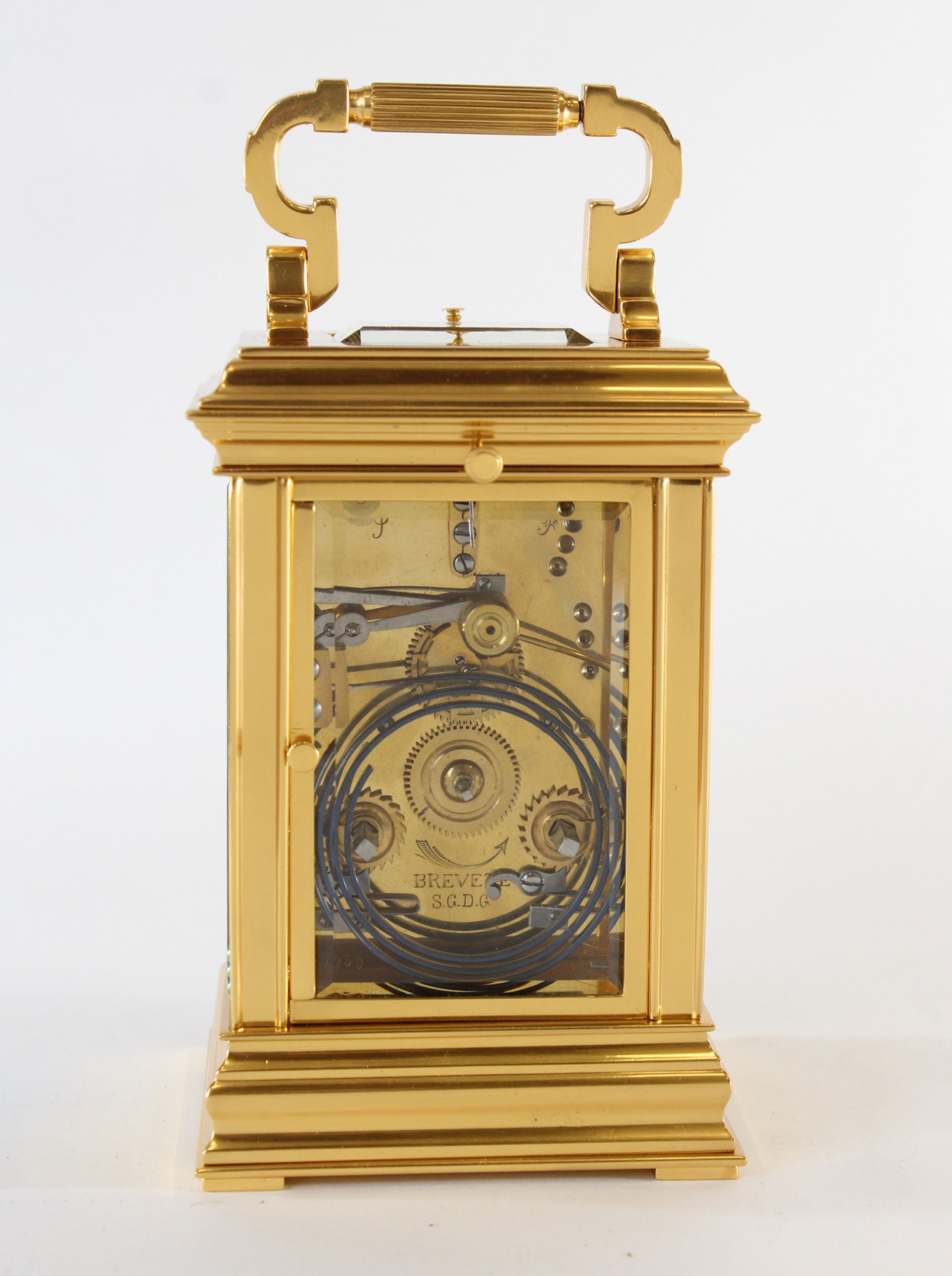 Gilt 5-minute repeating carriage clock - Carlton Clocks