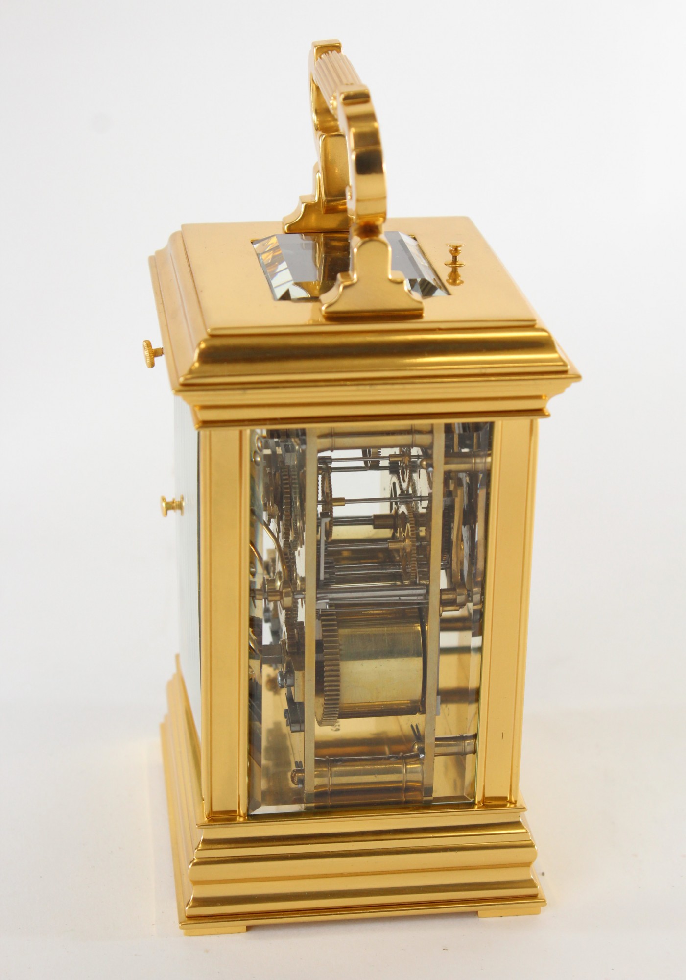 Gilt 5-minute repeating carriage clock - Carlton Clocks
