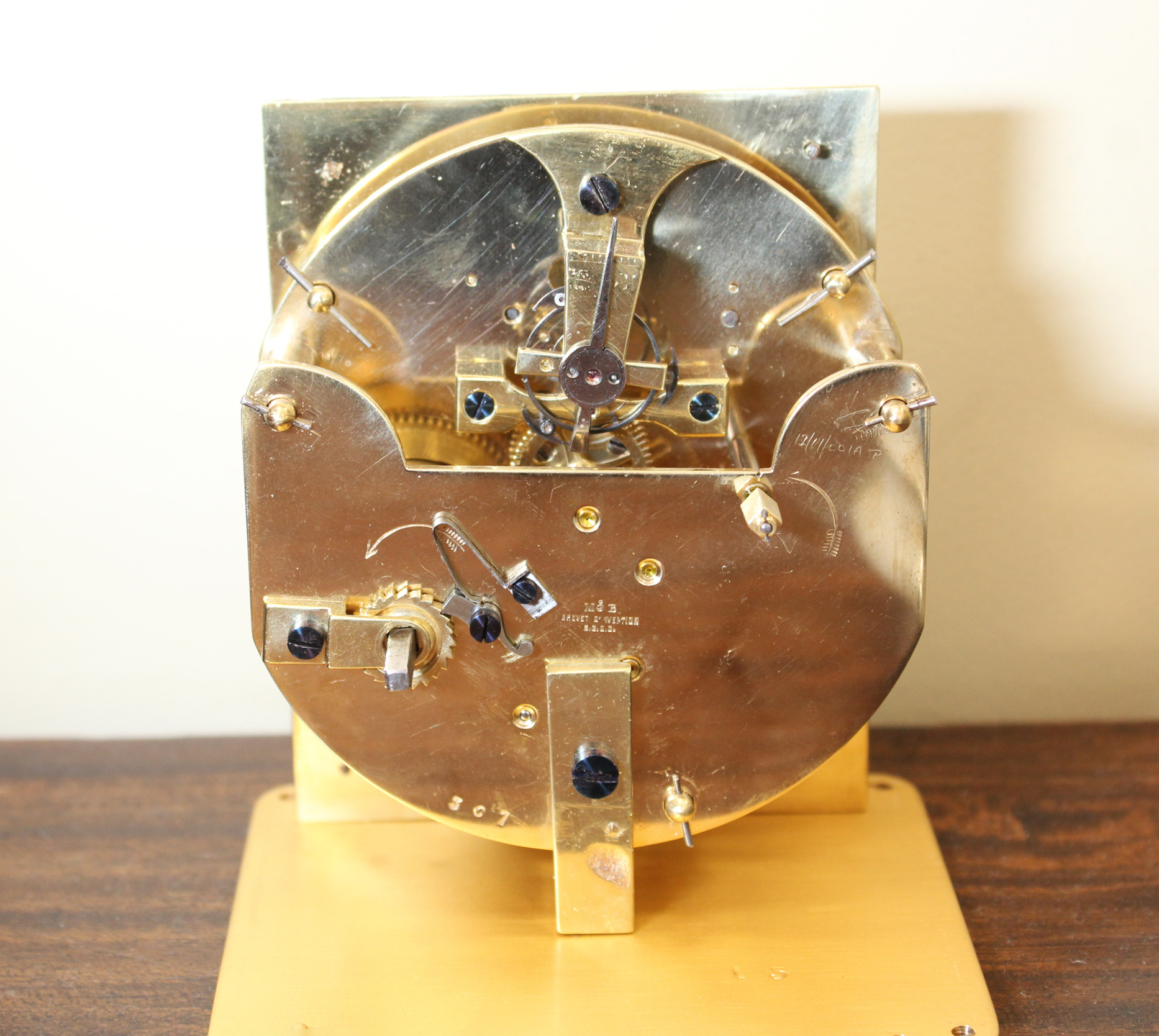 Engraved Carriage Clock with Centre Seconds - Carlton Clocks