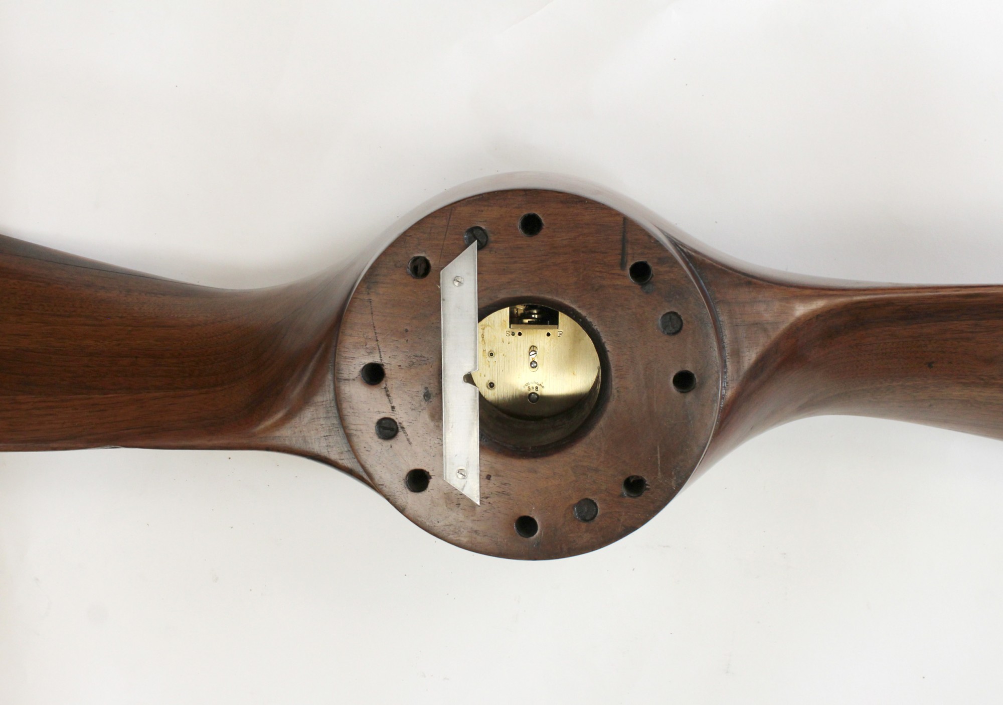 Biplane Wooden Aircraft Propeller with clock - Carlton Clocks