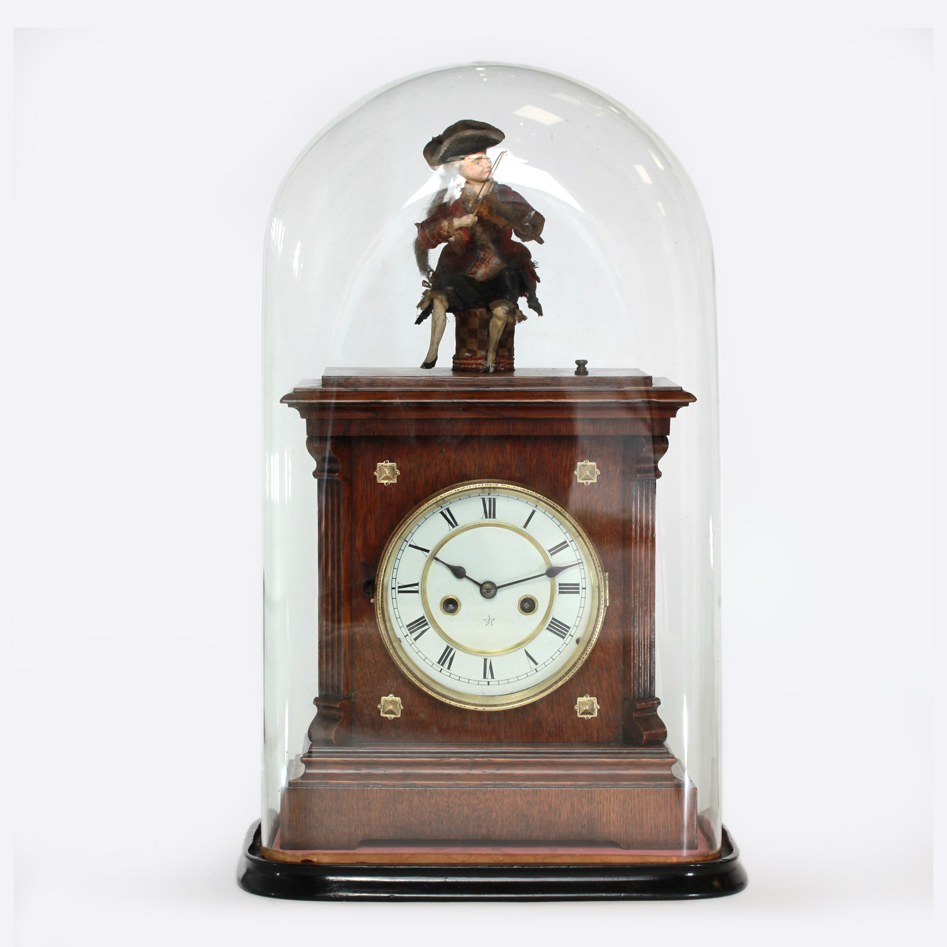 German Mantel Clock with Fiddler Automaton, by Junghans - Carlton Clocks