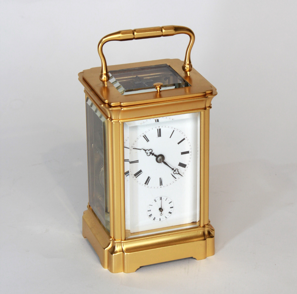 Small French bell-striking alarm Carriage Clock - Carlton Clocks