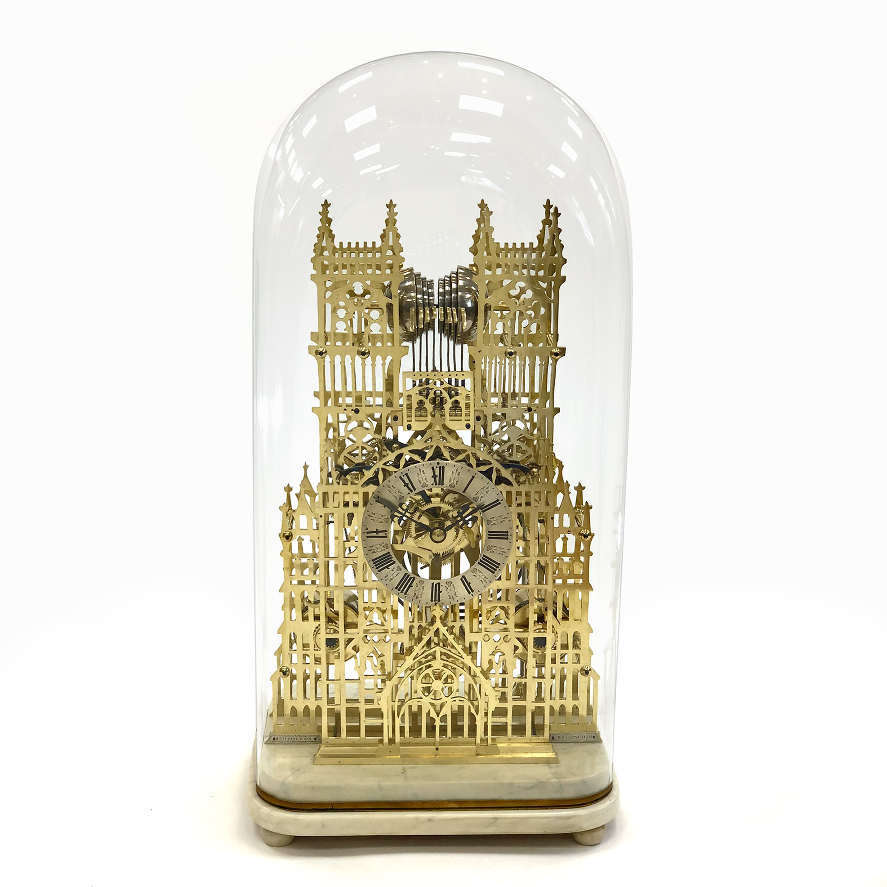 Quarter-chiming Westminster Abbey Skeleton Clock - Carlton Clocks
