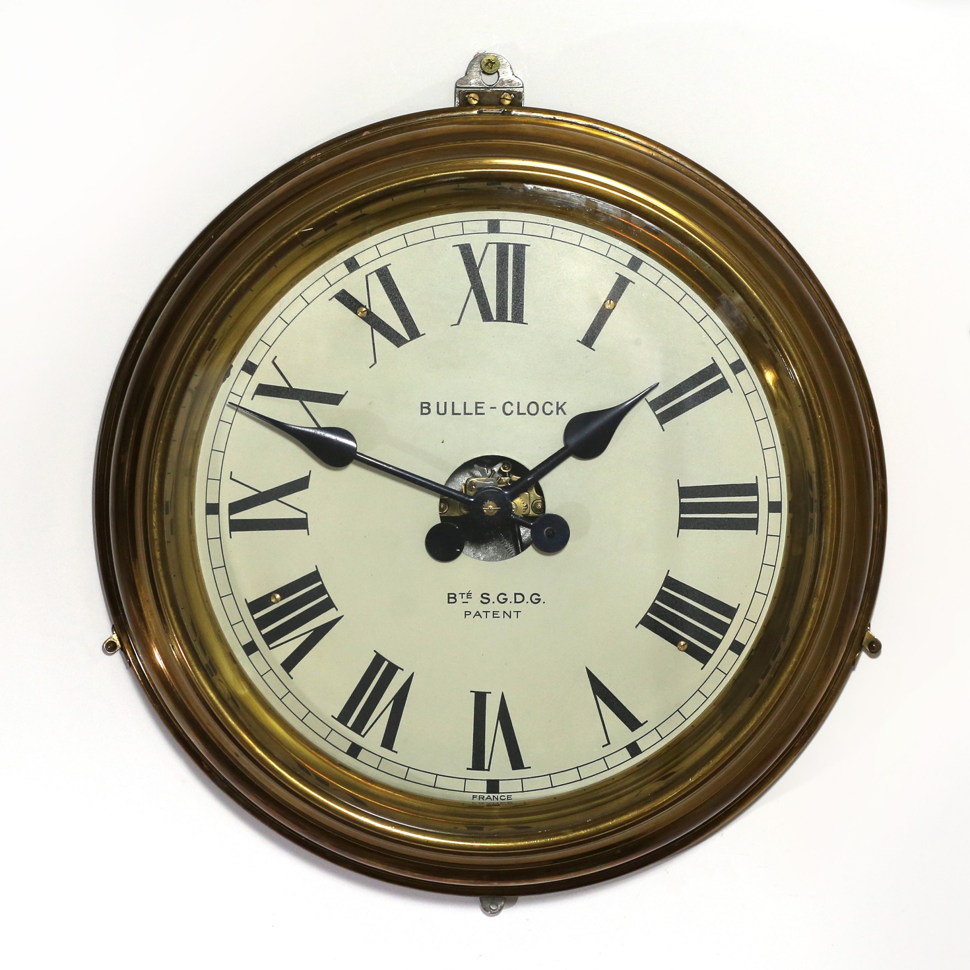 Bulle Model Ee- Brass Wall Clock - Carlton Clocks