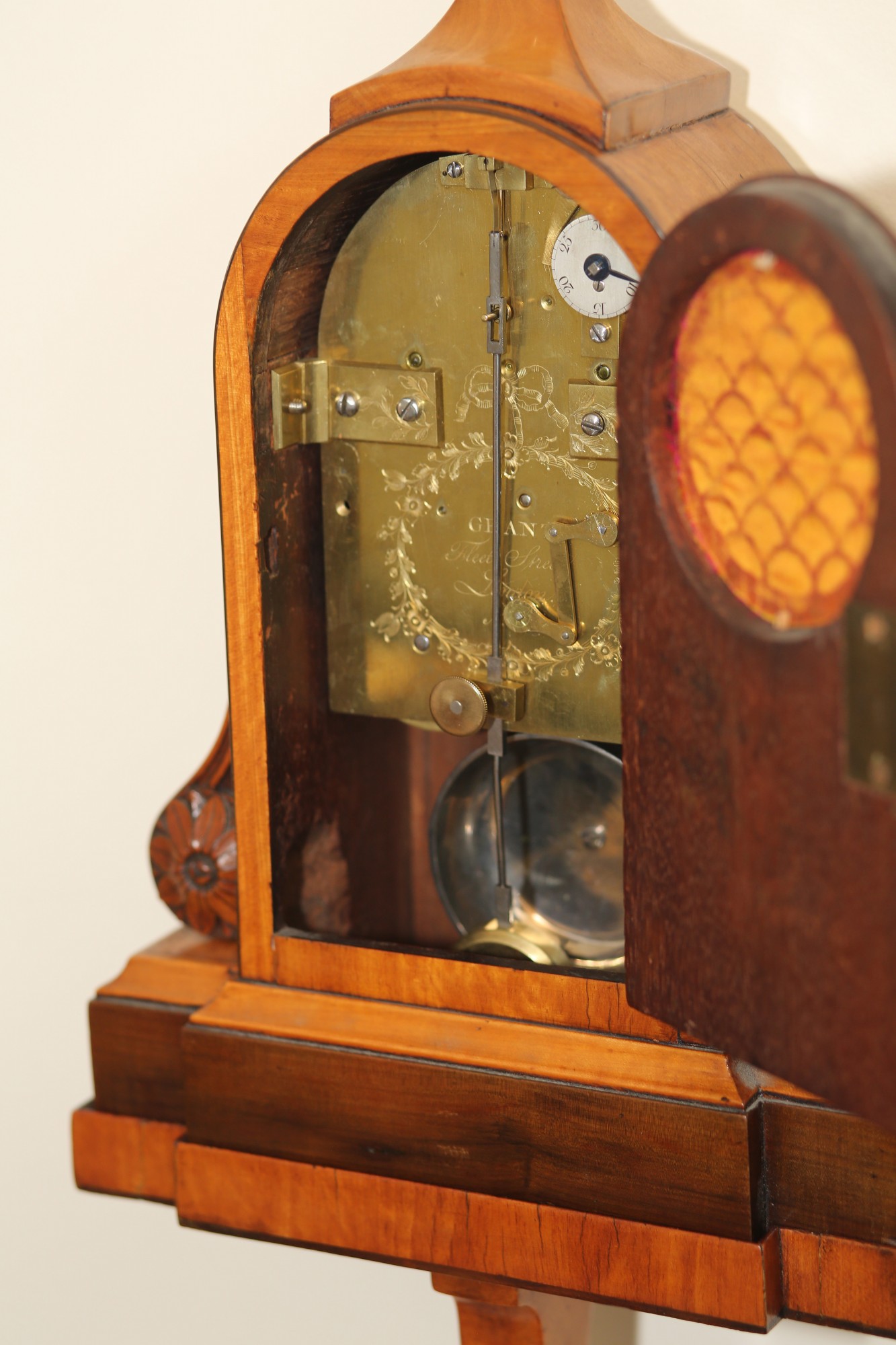 George III Satinwood Bracket clock - John Grant, London - Carlton Clocks