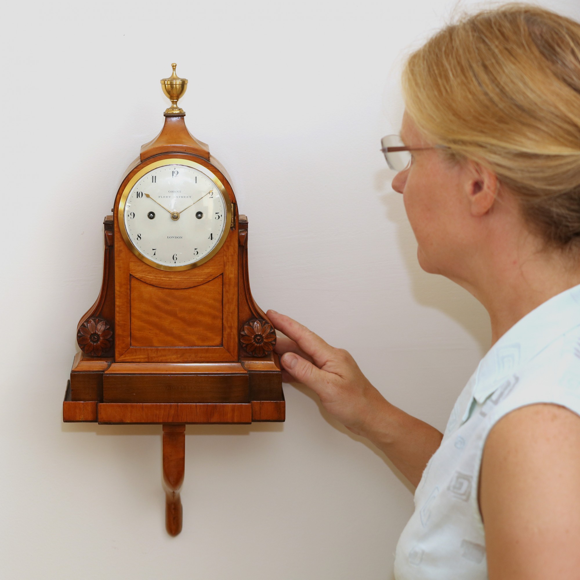 George III Satinwood Bracket clock - John Grant, London - Carlton Clocks