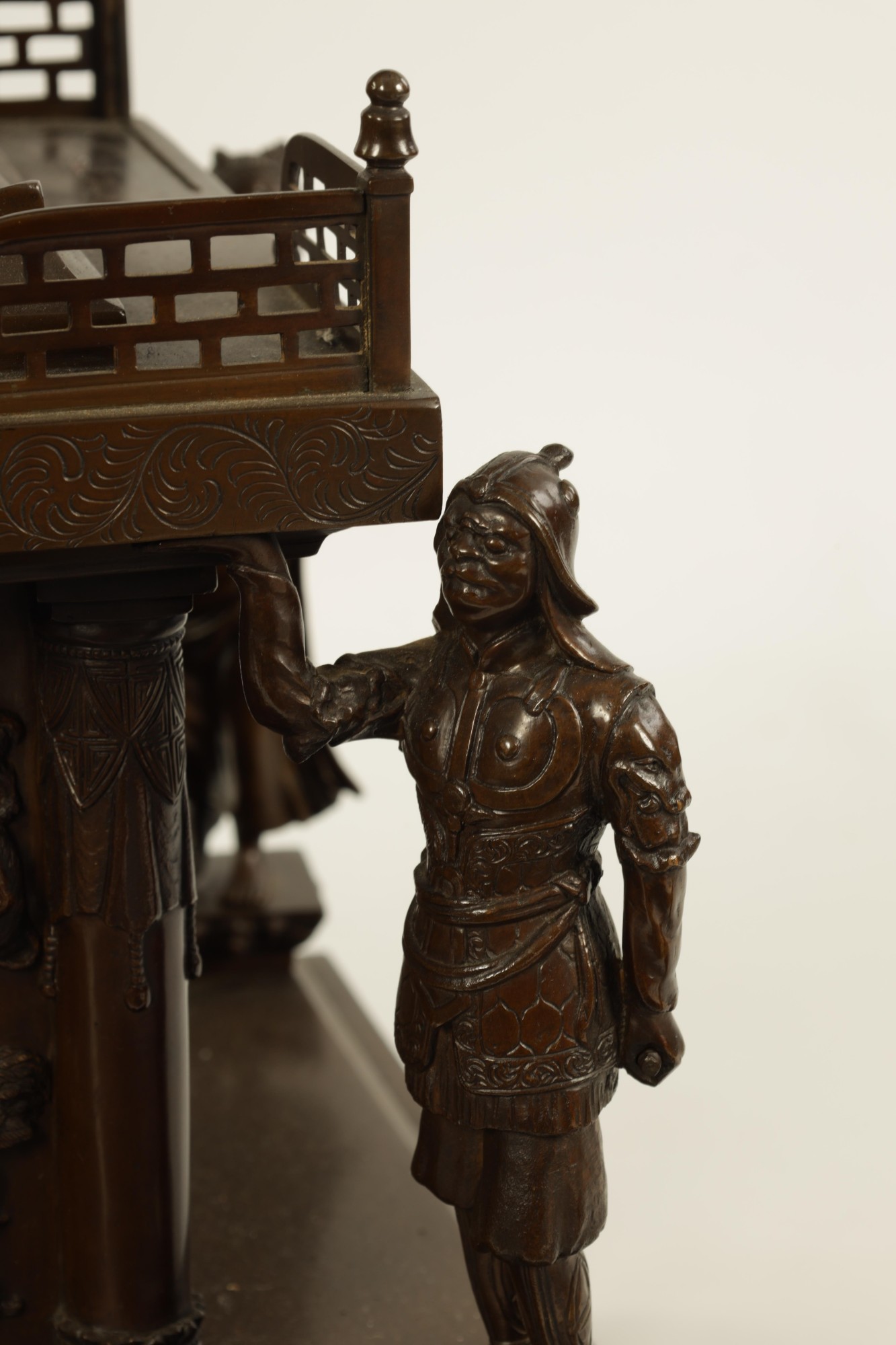 Hindu Deity Large bronze Table clock - Carlton Clocks